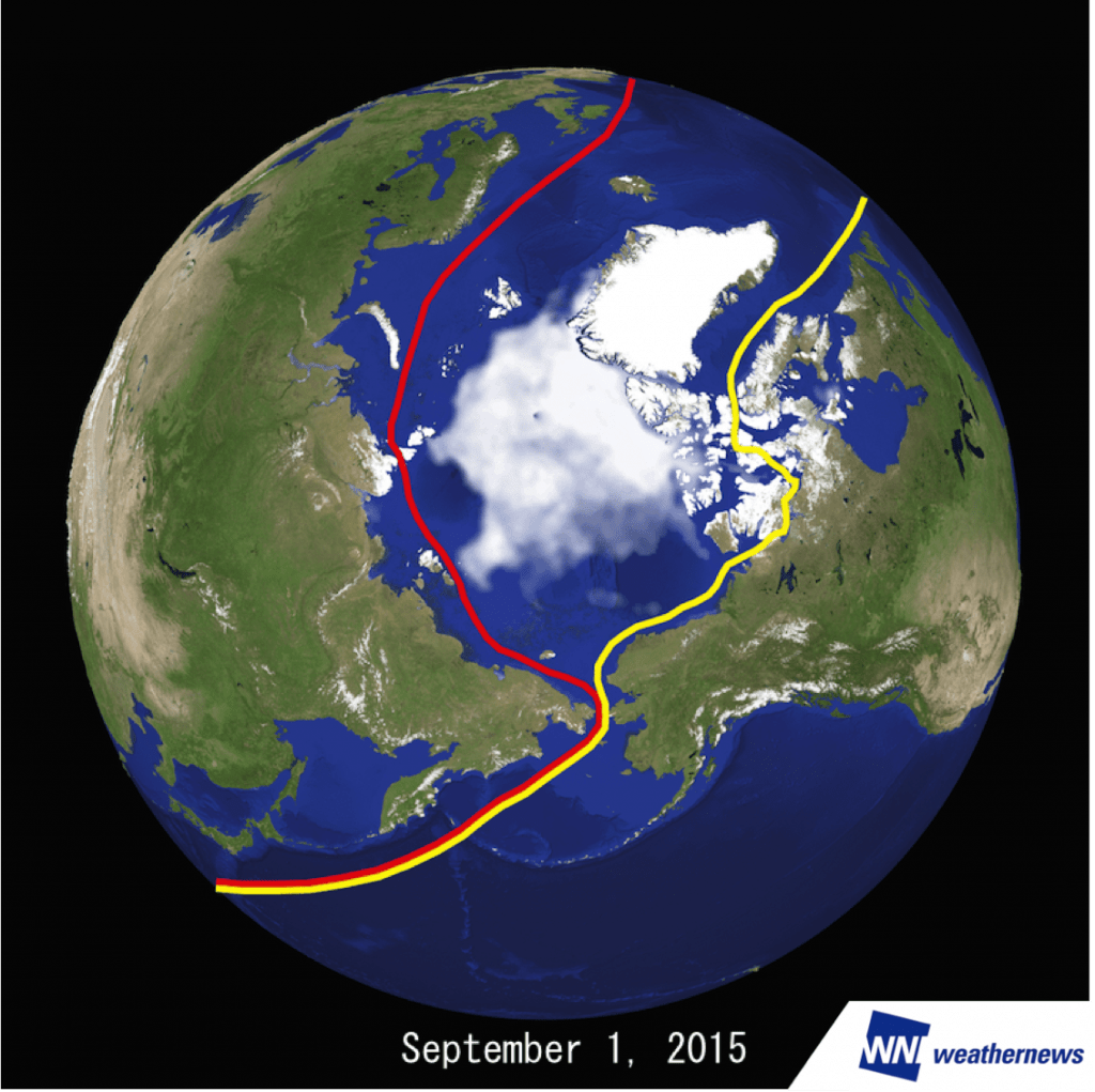 Both NSR Passages Open with Third Lowest Ice Extent Observed WNISAT-1R ...